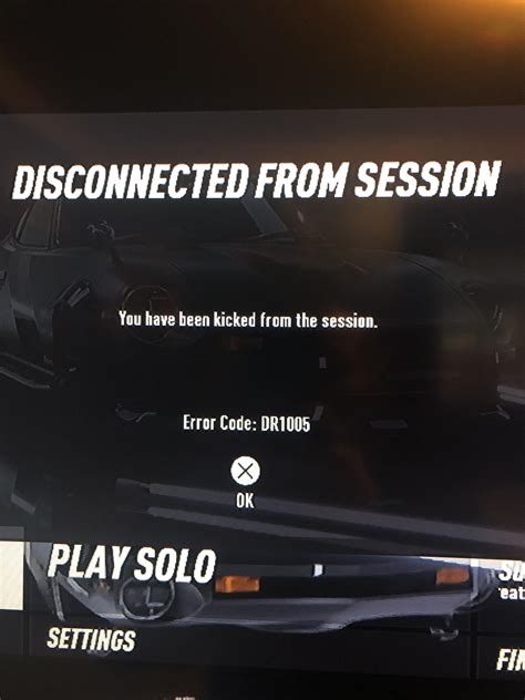disconnected from session keep getting this when i go online r