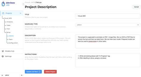 project creation