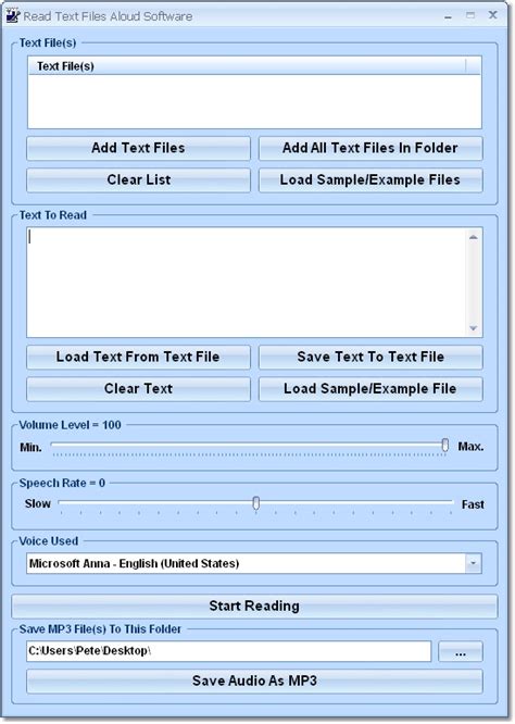 Read Text Files Aloud Software