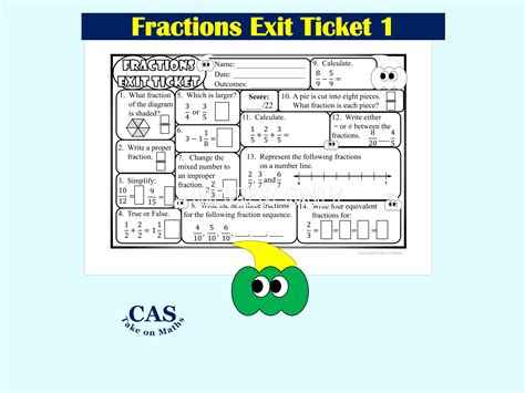Fractions Exit Tickets Ks2 Ks3 Maths Exit Tickets Teaching Resources