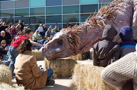 Meeting A Tyrannosaurus Rex At The Erth Dinosaur Petting Zoo Jennifer