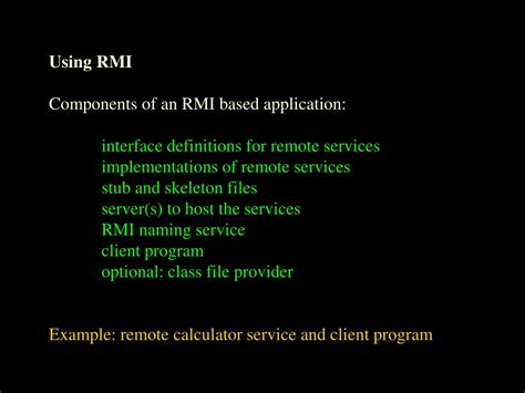 ppt java remote method invocation rmi in distributed systems