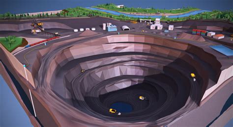 Open cast mine 3D model Mozaik digitalno obrazovanje i učenje