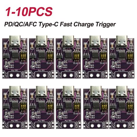 1 10pcs Pd Qc Afc Type C Fast Charge Trigger Polling Detector Usb Pd Notebook Power