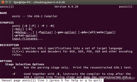 ubuntu16 04编译环境下将asn 1转成c程序下的 c和 h源文件和结构体 asn格式的数据结构转成c语言 csdn博客
