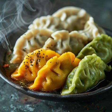 Freshly Made Dumplings Premium Ai Generated Image