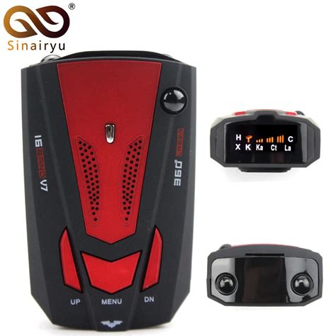 New Car Radar Detector 16 Band Voice Alert V7 Anti Radar Detector LED Display 360 Degrees Car