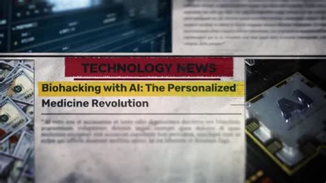 Biohacking With Ai The Personalized Medicine Revolution Headline Title On Newspaper Backgrounds