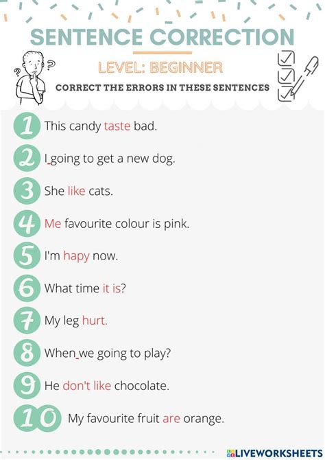 Free Sentence Correction