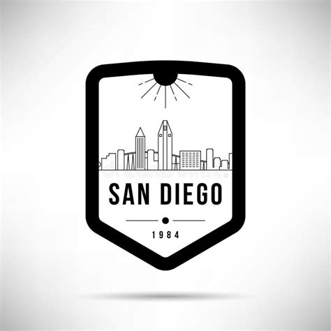 Calibre De San Diego City Modern Skyline Vector Illustration Stock