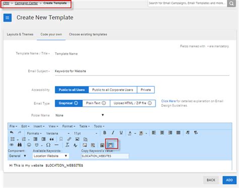 Work Flow Based Emails Using Default Website Keywords In Crm Templates From Info Mgr