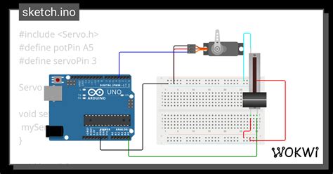 Potensiometer Dan Motor Servo Wokwi Esp32 Stm32 Arduino Simulator