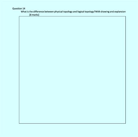 Question 14 What Is The Difference Between Physical Topology And