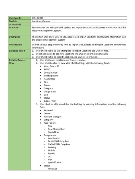 fillable online use case id uc loc020 module locations owners sub