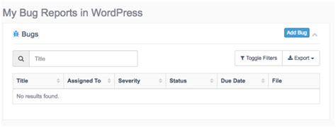 how to create a bug report feature in wordpress upstream