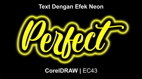 Text Dengan Effect Neon Di Coreldraw YouTube