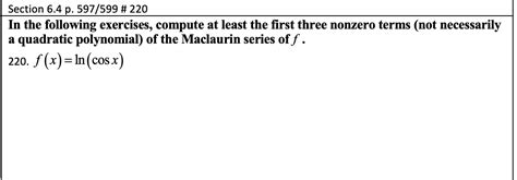 Solved In The Following Exercises Compute At Least The
