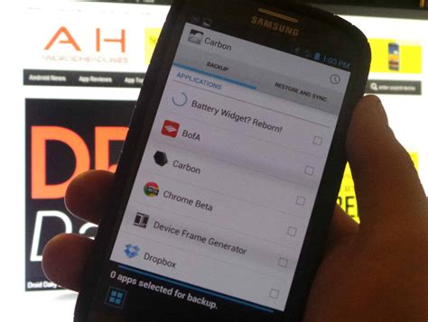 Android How To Backup Your Apps And Data With Carbon App Sync Backup