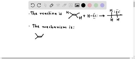 SOLVED: Consider the reaction. :Cl: H-CI: H H Add curved arrows for the first step. Draw both ...