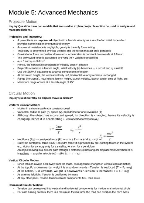 Hsc Physics Notes Completed For Modules 5 To 8 Physics Year 12 Hsc Thinkswap