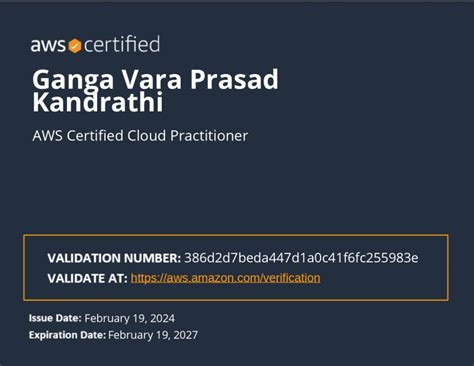 Kandrathi Ganga Vara Prasad On Linkedin Awscertified