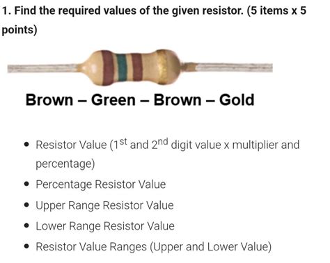 Solved Find The Required Values Of The Given Resistor Chegg