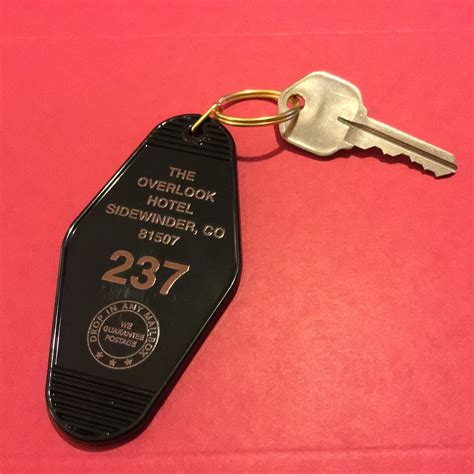 The Overlook Hotel Room In Key Tag Inspired By The Shining Black Key Tag With Metallic Gold