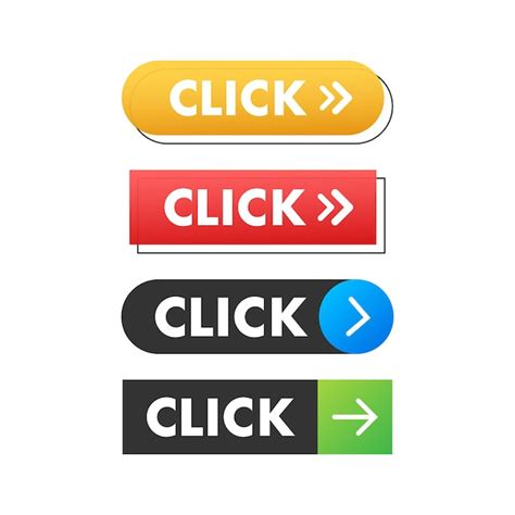 Premium Vector Yellow Click On White Background Digital Download Click Here Vector Web Button