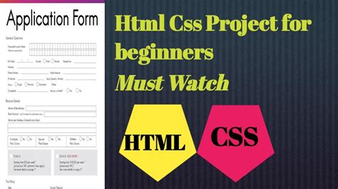 Job Application Form Html Css Practice Project For Beginners 2024