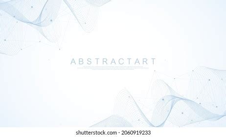 Technology Abstract Lines Dots Connection Background Stock Vector Royalty Free 2070981665