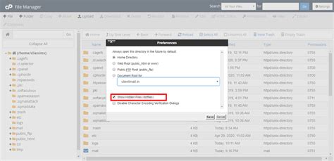 How To Enable Or Disable The Hidden Htaccess Files In Cpanel Atcodex Tutorials Php