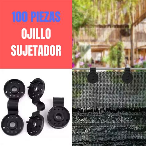 100 Pzas Ojillo Sujetador Clip Para Malla Sombra Ágil InstalaciÓn