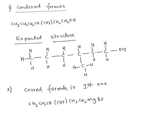 Draw The Expanded Structural Formula For The Condense