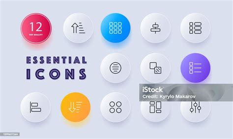 단추 메뉴 세트 아이콘입니다 화살표 타일 슬라이더 사이트 및 프레젠테이션 단추 목록 체크 표시 차트 원 도형 등 차트 개념 신형 스타일 비즈니스용 벡터 줄 아이콘 개체