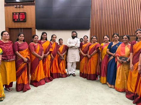Pic Talk Tdp Mlas Meet Dcm Kalyan In Traditional Sarees