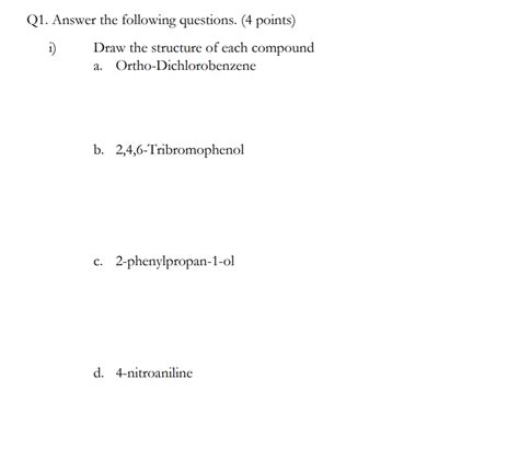 Solved Q1. ﻿Answer the following questions. (4 ﻿points)i) | Chegg.com