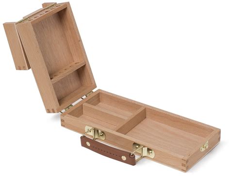 Ящик художника Sb 1 малый с ячейками и пеналом для кистей и красок 3