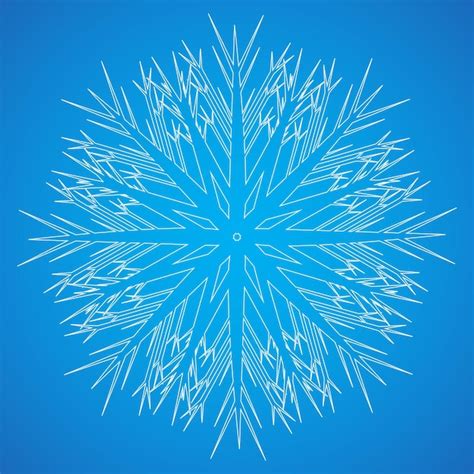 Premium Vector Isolated Sketch White Snowflake On Blue Background