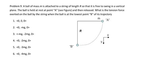 solved problem 9 a ball of mass m is attached to a strin
