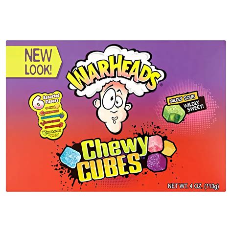 Warheads Sour Chewy Cubes Sour Gummy Candy Kandy 4 U