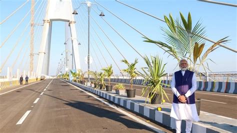Pm Modi Inaugurates Sudarshan Setu Cost Of 979 Crore Abp Times
