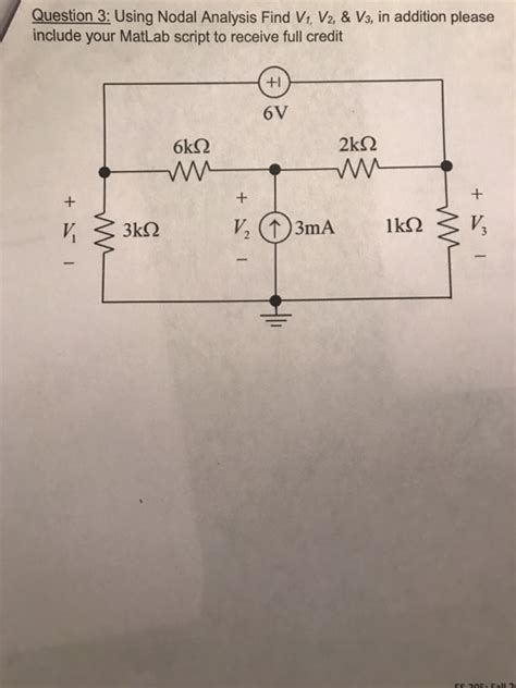 Solved Question Using Nodal Analysis Find V V V Chegg