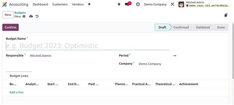 Budgets In Odoo 17 Accounting Odoo V17 Enterprise Edition Book