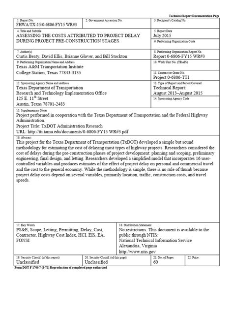 Project Delay Report Pdf National Environmental Policy Act Employment