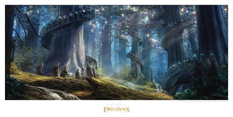 Lord Of The Rings Art Print Lothlorien 59 X 30 Cm