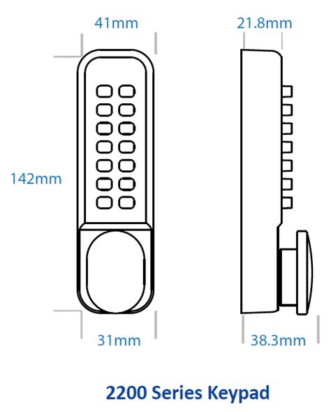 BL2021 ECP Tubular Latch Back To Back Keypads ECP Coding Chamber