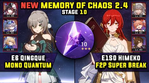 E6 Qingque Carry And E1 Himeko F2p Super Break 3 Stars New Memory Of