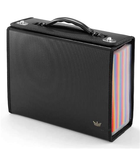 Pockets Expanding File Folder Accordian File Organizer With Handle For A4 Letter Size File Box