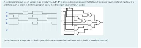 Solved A Combinational Circuit For A 4 Variable Logic