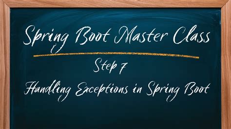 Mastering Spring Boot Step 7 — Handling Exceptions In Spring Boot By Aneesh Kumar Level Up